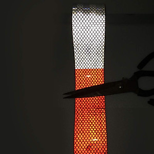 30ft X 2" Reflective Safety Tape Honeycomb Red/White for Trailers 2 Inch - Reflector Conspicuity Caution Warning Sticker Stickers High Intensity Waterproof