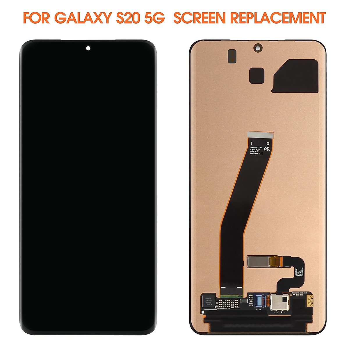 Original Screen for Samsung Galaxy S20 Screen Replacement for Samsung S20 5G LCD Screen SM-G980,SM-G980F,SM-G981 Touch Display Digitizer Assembly Repair Parts No Frame(Black with Figerprint Function)