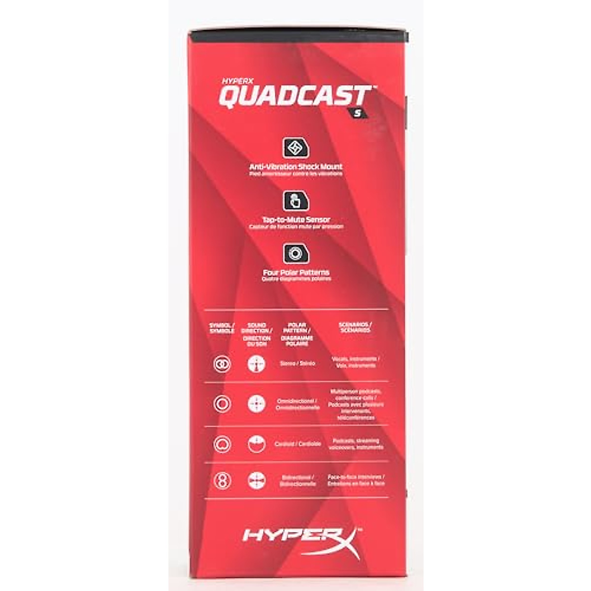 HyperX QuadCast S RGB USB Condenser Microphone with Shock Mount for Gaming, Streaming, Podcasts