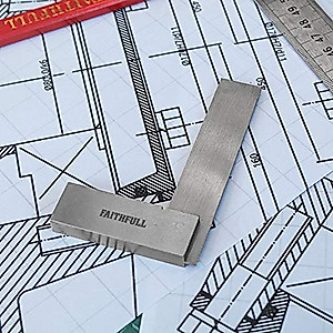 Faithfull FAIES3 Engineers Steel Try Square 75 mm (3 Inch)
