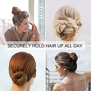 Spiral Bobby Pins Brown with Storage Tin, 20 Pcs Spin Pins for Hair (2 Inch), Premium Spiral Hair Pins for Buns, Non Scratched Twist Screw Hair Pins for Women Girls and Kids