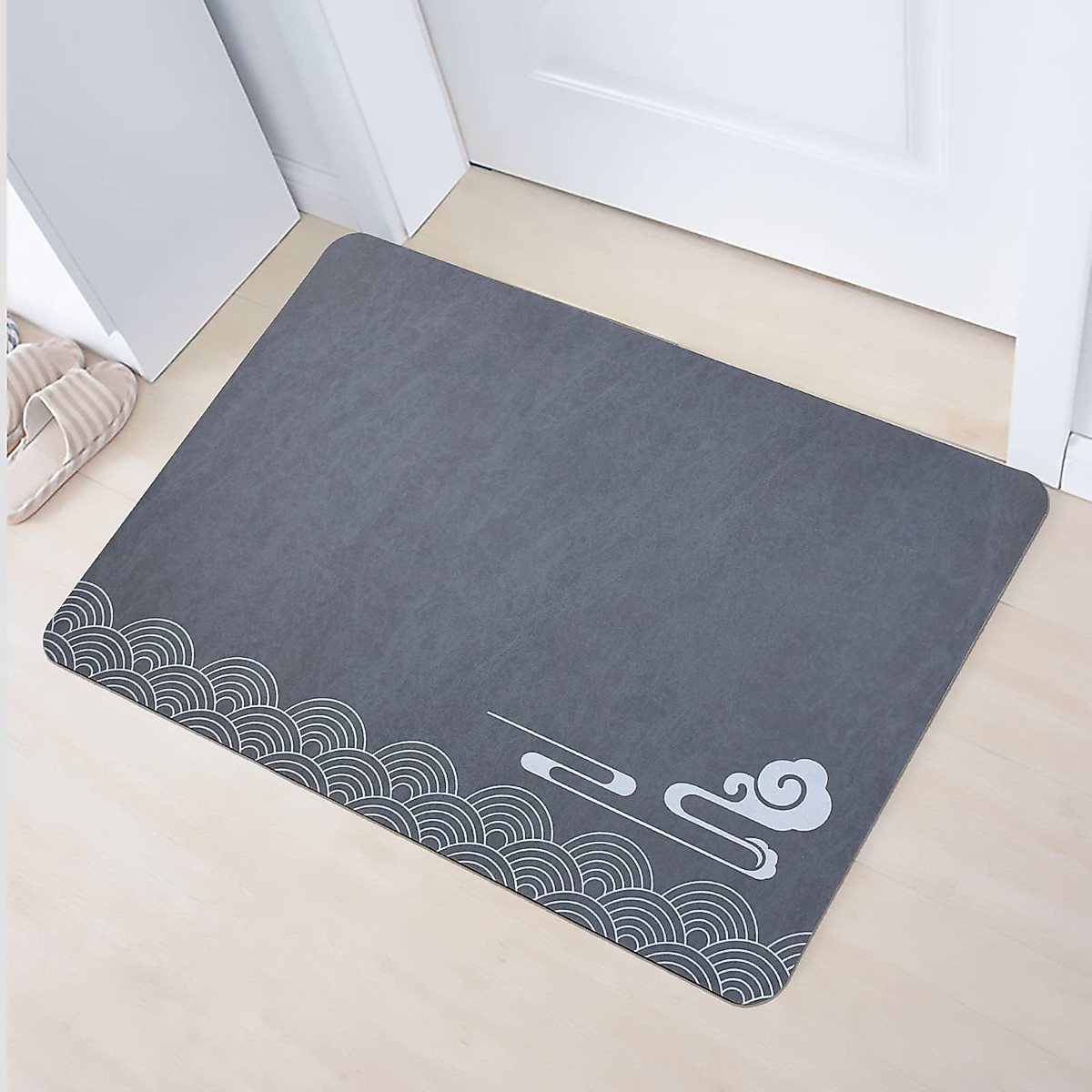 Kitchen Rug/Anti Fatigue Floor Mat Waterproof No-Slip Cushioned Kitchen Floor Mat Kitchen Rugs，Comfort Standing Mats for Home, Sink, Office（Brown）
