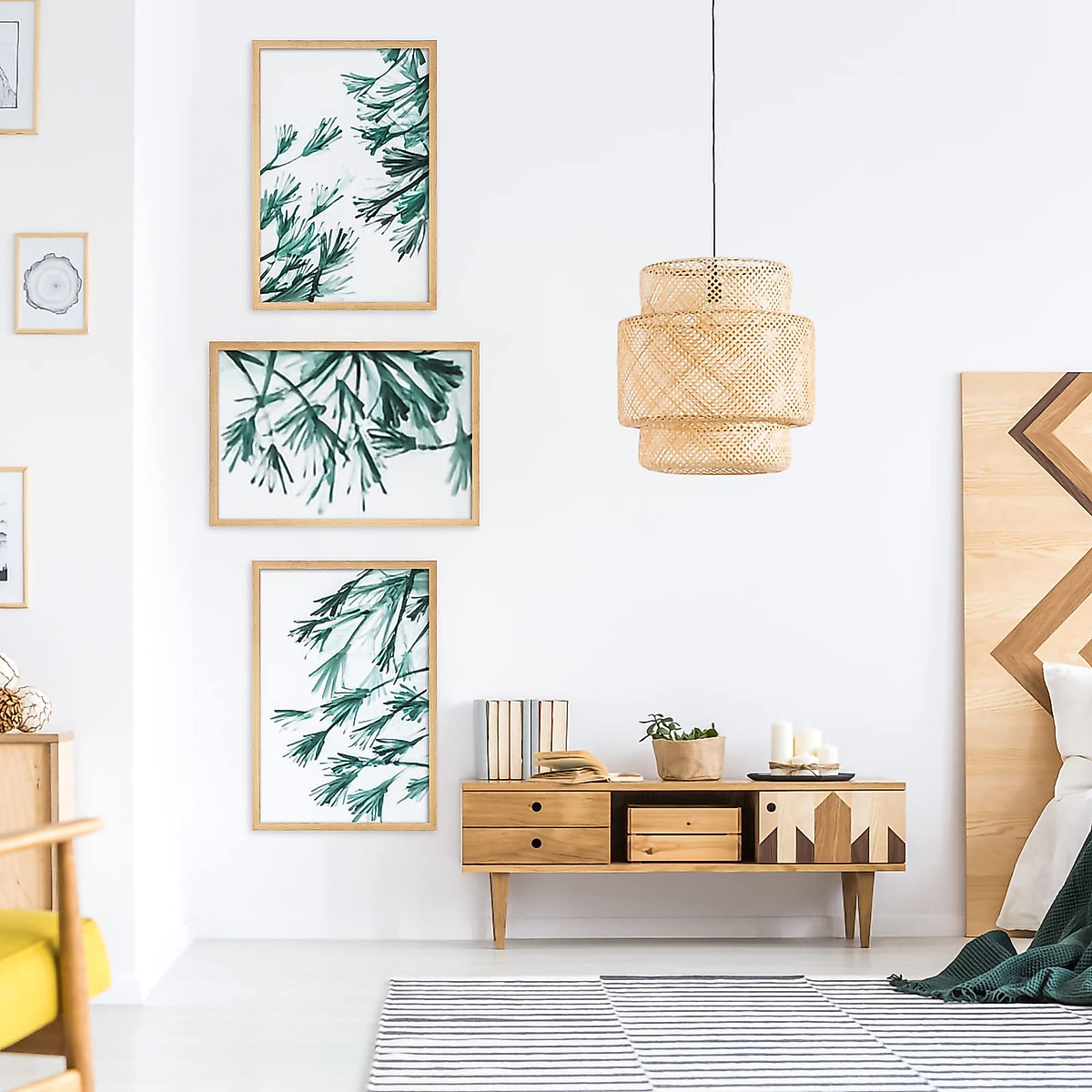 euwazram Rustic Oak 16x24 Frame - Single Frame, 16 x 24 Poster Frame for Artwork, Puzzles, Photos and Movie Posters Picture Frames