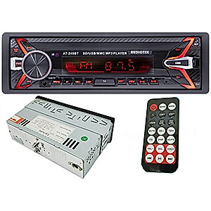 Audiotek AT-249BT Single Din Digital Media Player Stereo Receiver 200W with Bluetooth/USB/FM / MP3 - Built-in Wireless Technology for Hands-Free Talking and Audio Streaming