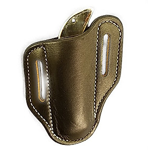 Black Folding Hunter Leather Knife Sheath