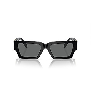 Versace Unisex Sunglasses Black Frame, Dark Grey Lenses, 54MM