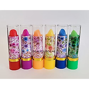 DEALPLUSDEAL Princessa Magic Color Changing Lipstick 6 Pcs Set Aloe Vera Infused Long Lasting Color Magic Creamy Moisturizing Lip Makeup
