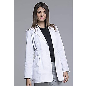 Cherokee Workwear womens Fashion White Lab Coat 30" Lab Coat Medical Scrubs Jacket, White, Small US