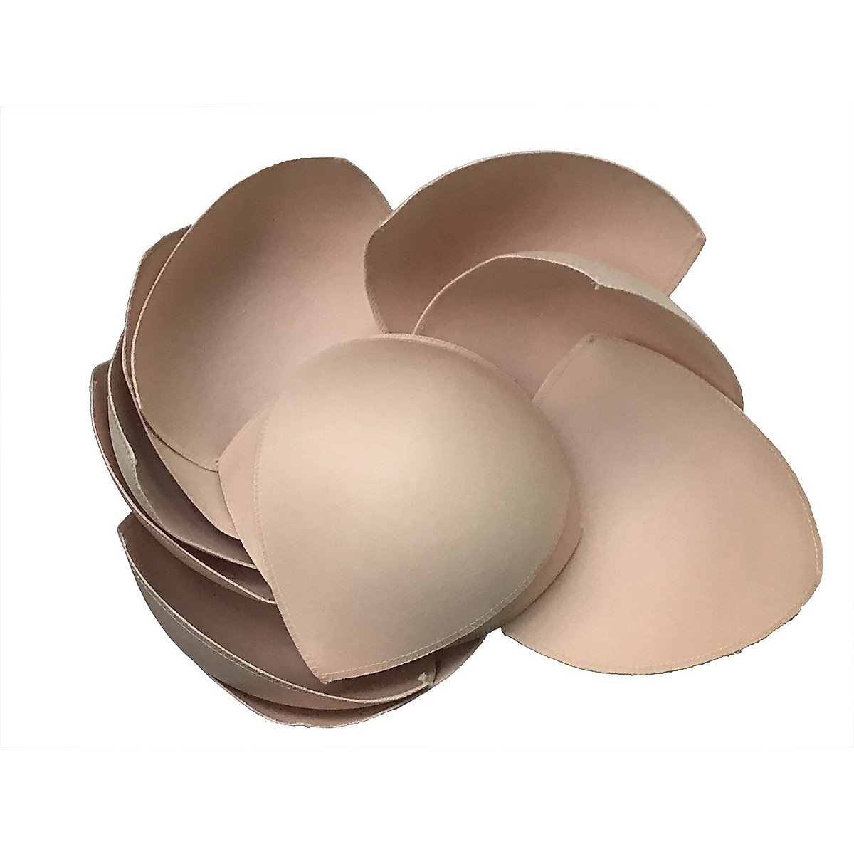 6 Pairs Large Bra Pad Insert for Sport Bra and Bikini Tops 5.9x6.69 Inch (Beige) Best for D/DD or E Cup