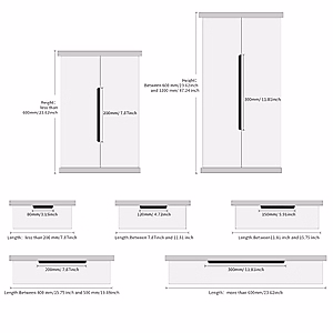 Satanga Edge Finger Pulls for cabinets Kitchen Invisible Hardware Concealed Drawer Pull Aluminum Hidden Door Long Handles Pack of 5 Modern Brushed Brass 11.81" Overall Length Easy Installation