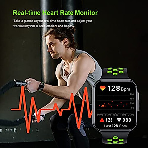 2023 Smart Watch,Fitness Activity Tracker 1.72"Touch Screen Fitness Watch with Heart Rate Sleep Monitor,Blood Oxygen,Step Counter for Men Women Kids 3ATM Waterproof Smartwatch Sports for iOS Android