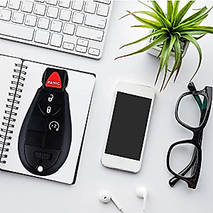 Keyless Entry Remote Control Car Key Fob for Dodge Ram 1500 2500 3500 Truck Pickup 2009-2012 Dodge Charger/Durango/Journey/Challenger/J eep Grand Cherokee/Commander (M3N5WY783X) Pack of 2
