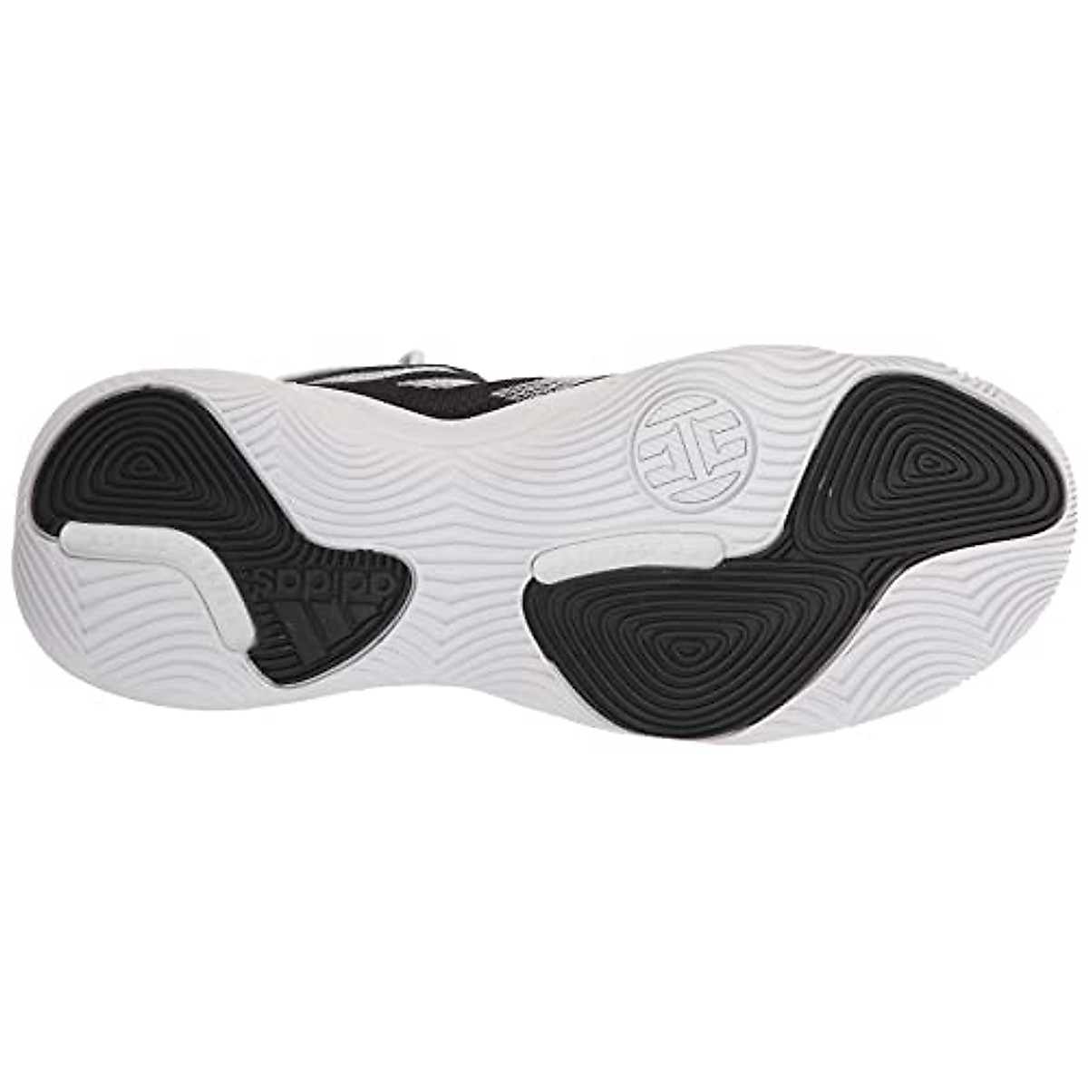 adidas Unisex Harden Stepback 3 Basketball Shoe, Core Black/White/Core Black, 7.5 US Men