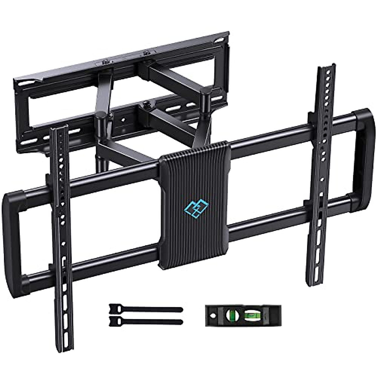 PERLESMITH Full Motion TV Wall Mount for 37-75 inch TVs, TV Mount with Smooth Swivel, Tilt, Extension, Dual Articulating Arms, Holds up to 100 lbs, Max VESA 600x400mm, 16" Wood Studs, PSLF10