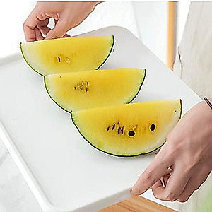 MMOOCO Chopping Board, Rectangular White Plastic Garnish Cutting Board, Chopping Board for Restaurant and Kitchen，Two Sizes (Size : Medium)