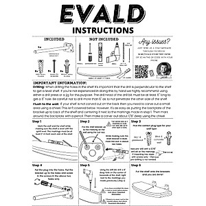EVALD The Improved Floating Shelf Bracket | Heavy Duty Floating Shelf Hardware | 4X Floating Shelves Brackets ½" Diameter, 8X Premium Screws & 16x Anchors | Floating Mantel Bracket | 8 Inch
