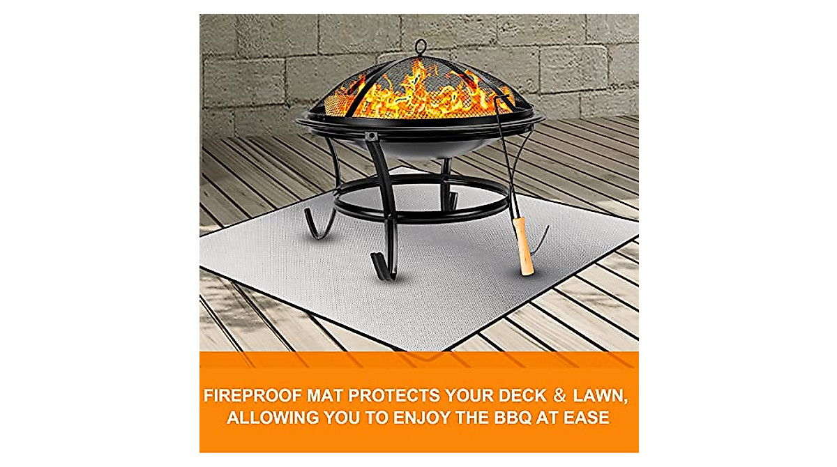 DocSafe 40" Fire Pit Mat | Deck & Patio Fireproof Protection