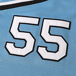 MESOSPERO Mens 55 Kenny Powers Shirt Eastbound and Down Movie Baseball Jersey Stitched (55 Blue, Medium)