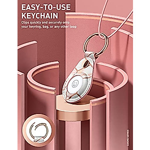 i-Blason Cosmo AirTag Keychain Case, Stylish Protective Case Holder with Keychain Ring for Apple AirTag 2021 (1 Pack Marble)