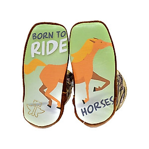 Tin Haul Infant Stampede - Born to Ride Boot Brown 3 M