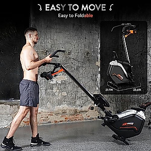 pooboo Rowing Machine, Upgraded Multifunctional Rower with 16 Level Resistance, Max 350lb Weight Capacity,Foldable Rowing Machines for Home Use