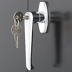 Sandusky Lee CAC1362472-09 Combination Garage Storage Cabinet, Steel Utility Cabinet with Adjustable Shelves, 72" H, Black