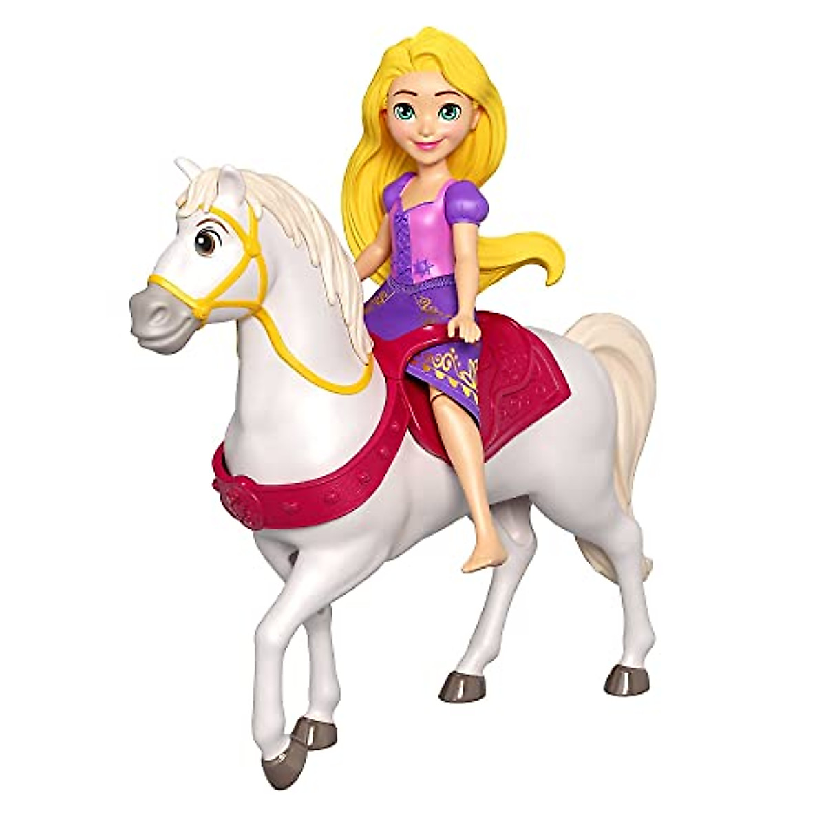 Disney Princess Rapunzel Small Doll and Maximus Horse with Saddle, from Disney Movie Tangled