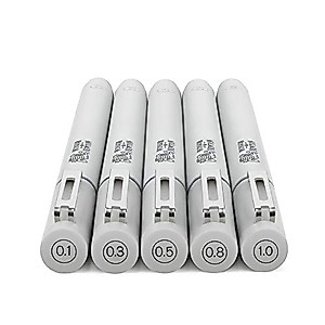 Winsor & Newton Fineliner Fine Point Pen Set, Assorted, Set of 5, Black