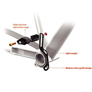 Funn Zippa Lite MTB Chain Guide, ISCG05 Mount, 26T-36T, Bicycle Chain Protector