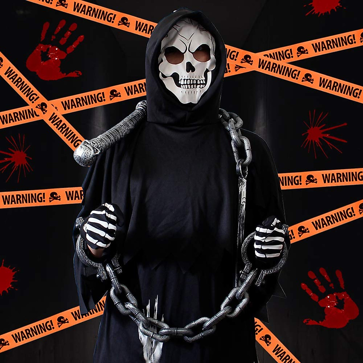 Lulu Home Halloween Kids Costume, Glow in The Dark Halloween Scary Kids Costume Boys Kids Costume