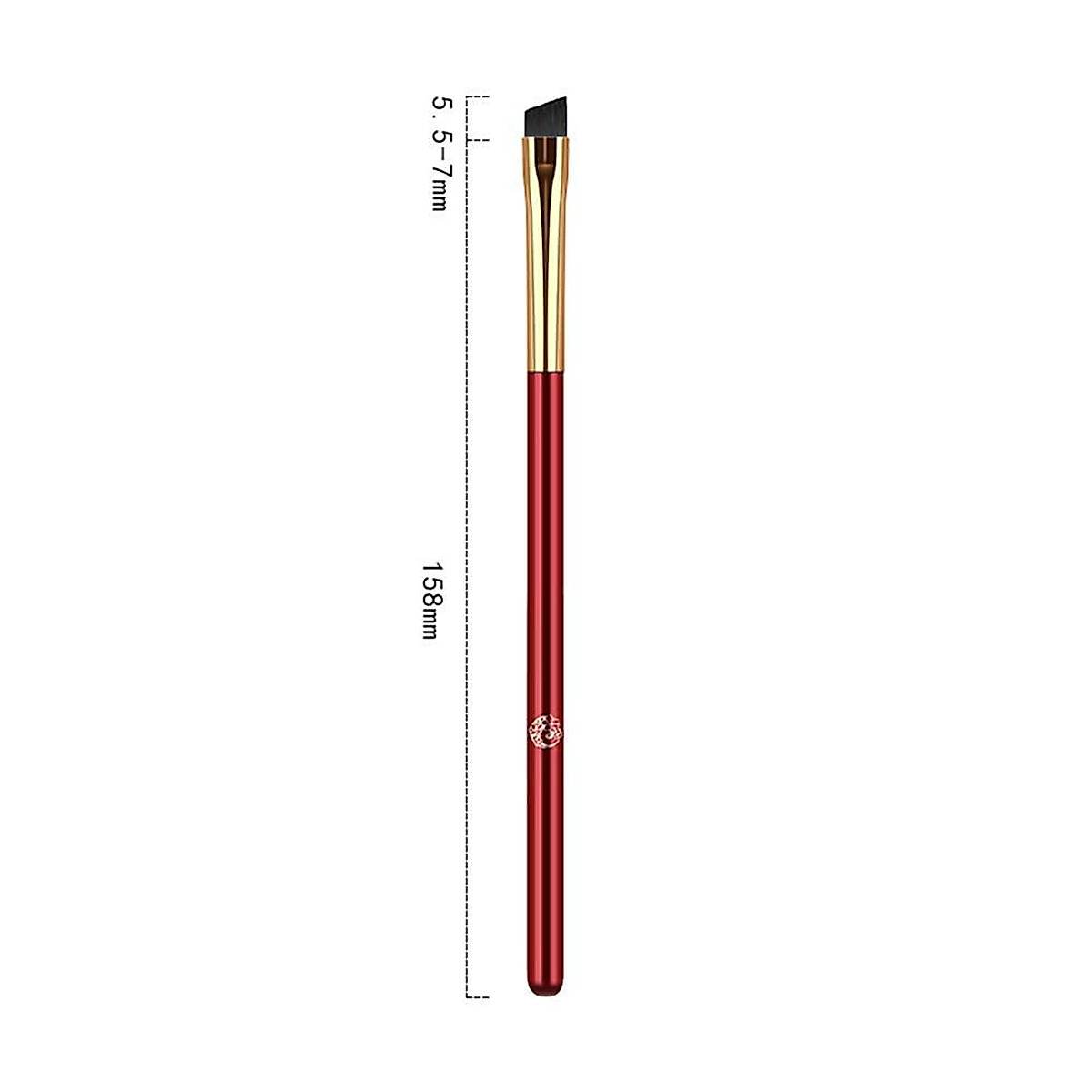 ENERGY Eyebrow Brush Angled Gel Eyeliner Makeup Brush L111 Ultra Thin Slanted Pro Liner Brush Firm Stiff Synthetic Bristles for Cream Brow Defining Applicator Red