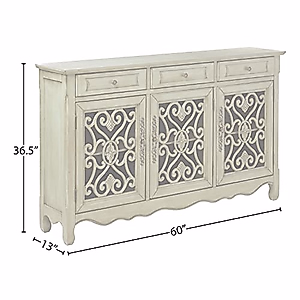 COASTER 3-Door Accent Cabinet Antique Green