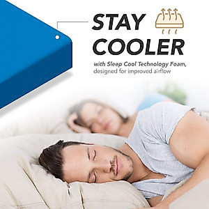 DynastyMattress 14.5-Inch CoolBreeze Plush Medium Soft Gel Memory Foam Mattress Bed (Split-Calking), USA Made