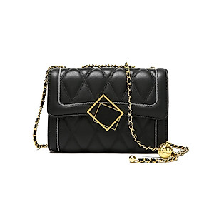 YXBQueen Black Crossbody Bags for Women Black Purses and Handbags Black Chain Purse Designer Handbags