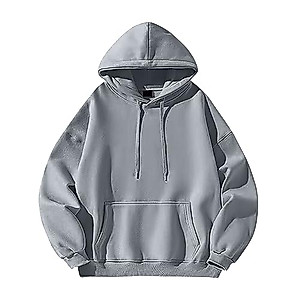Fall Clothes, Graphic Hoodies For Men Techwear Hip Hop Long Sleeve Streetwear Unisex Casual Comfort Colors Sweatshirts Hoodies With Designs Devil Hoodie Mgk Hoodie (XL, Light Gray)