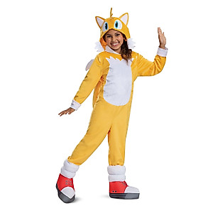 Disguise Kid's Sonic 2 Tails Costume - Child Miles Tails Prower Cosplay Outfit - Boys & Girls Video Game Character Costume 7/8
