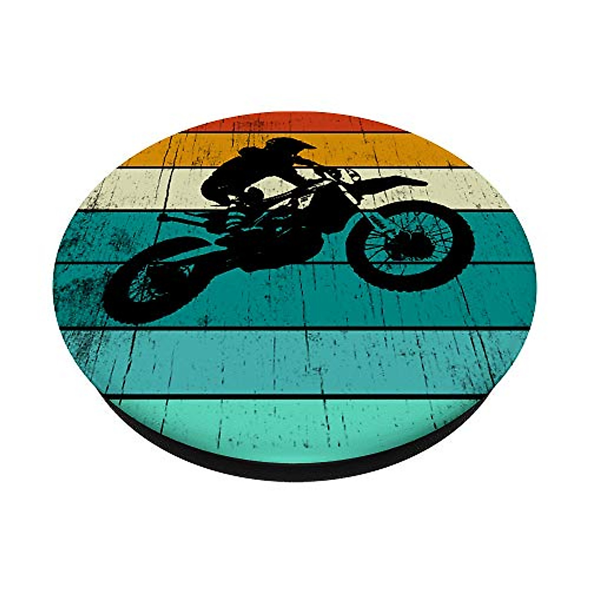 Dirt Bike Rider Motorcycle Retro Boys Teens Men PopSockets PopGrip: Swappable Grip for Phones & Tablets