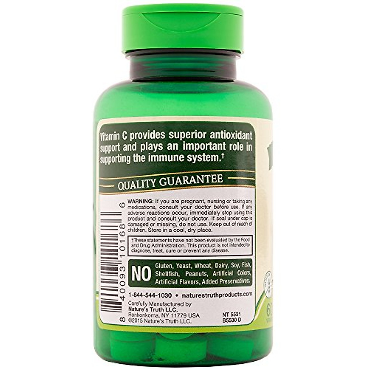 Nature's Truth Vitamin C 500 mg Chewable with RH Tabs, 60 Count (Pack of 3)