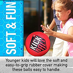 Franklin Sports Rubber Kickball - Kids Playground Ball for Dodgeball + Kickball - 10" Bouncy Ball for Outdoor Games - Red