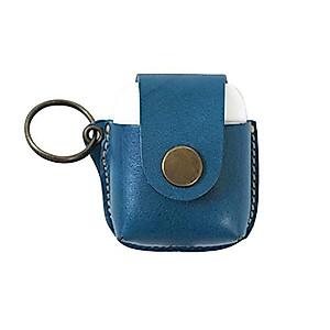 Hevitz Italian Genuine Leather Semi-Aniline AirPods Case, Blue