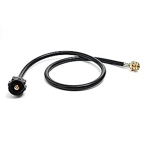 XYS MNS 4 ft Propane Adapter Hose 1 lb to 20 lb Converter Replacement QCC1 / Type 1 Tank Connection 1 LB Bulk Portable Equipment to 20 lb Propane Tank