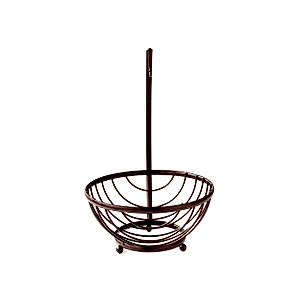 Spectrum Ashley Tree Hanger Basket, Produce Saver Banana Holder & Open Wire Fruit Bowl for Kitchen Counter & Dining Table, Bronze