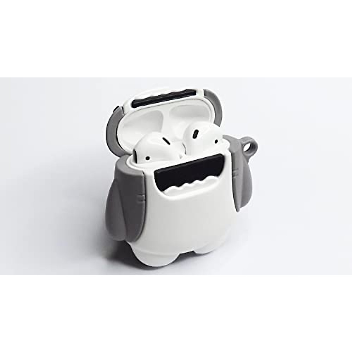 Kawaii Cartoon Shark Jaws Silicone Protective Case for AirPods 2nd Generation, The New 3 or 3rd Generation and The AirPod Pro (for AirPod Pro) (for AirPod 3, 3rd Gen)