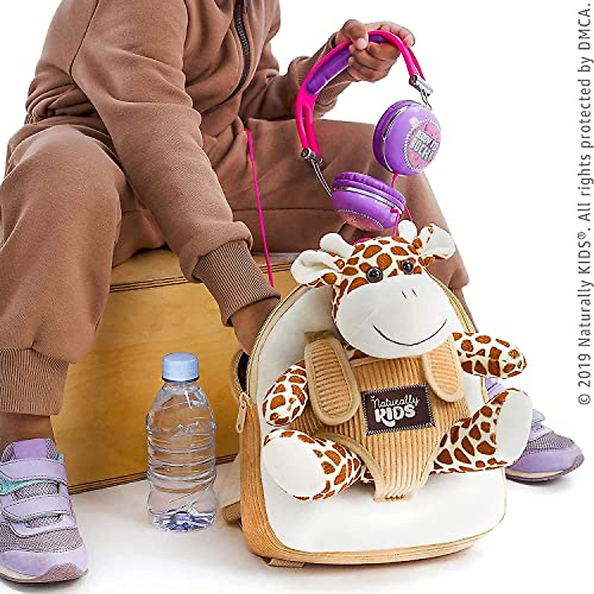 Naturally KIDS Giraffe Backpack, Giraffe Toy for Toddler, Giraffe Stuffed Animal, Giraffe Gifts
