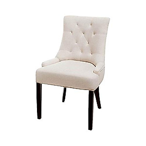 Christopher Knight Home Hayden Tufted Fabric Dining / Accent Chairs, 2-Pcs Set, Beige