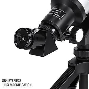 BARSKA Starwatcher 400x70mm Refractor Telescope w/ Tabletop Tripod & Carry Case