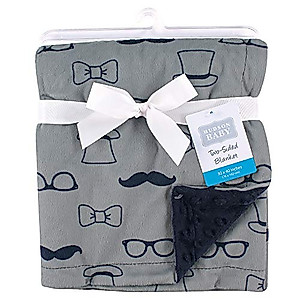Hudson Baby Unisex Baby Plush Mink Blanket, Gentleman, One Size