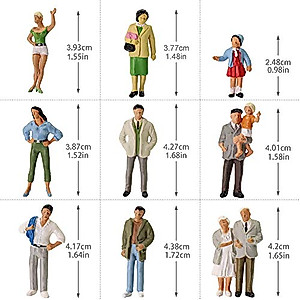 P4310 30 PCs O Gauge Figures All Standing 1:43 O Scale Model Trains Passengers 30 Different Poses People Model Railway for Miniature Scenes