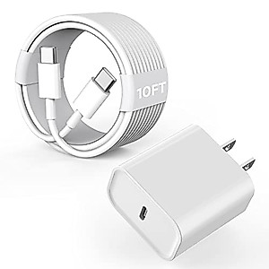 iPad Charger USB C for iPad 10th Gen, iPad Mini 6th, iPad Pro 12.9/11 inch 2022/2021/2020/2018, iPad Air 5/4, iPad Pro Charger 20W Super Fast C Charger with Apple Certified 10FT Long iPad Charger Cord