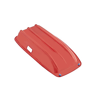 Superio Toboggan Snow Sleds for Kids and Adults, 35" Long (2 Pack) Plastic Sled with 2 Handles and a Pull Rope, Winter Snow Fun(Red and Blue)